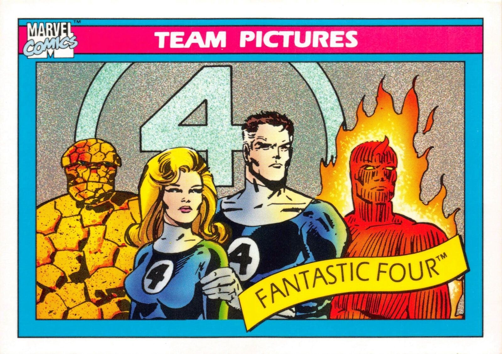 1990 Impel Marvel Universe Series 1 Team Picture FANTASTIC FOUR #137 ...