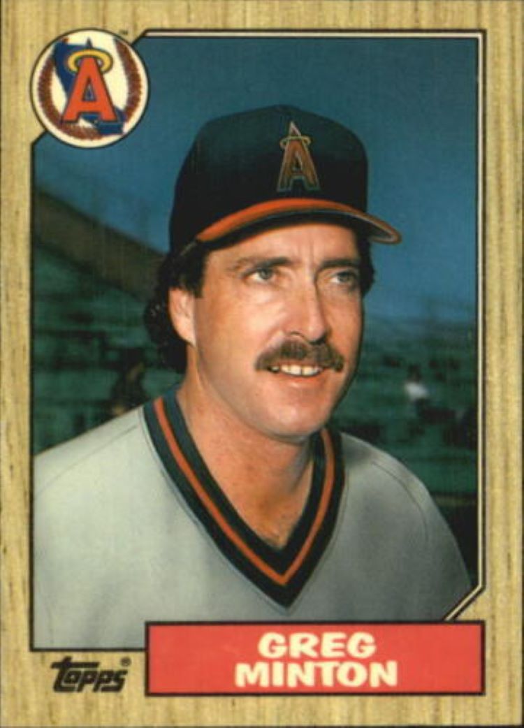 1987 Topps Greg Minton California Angels Baseball Trading Card #79T ...