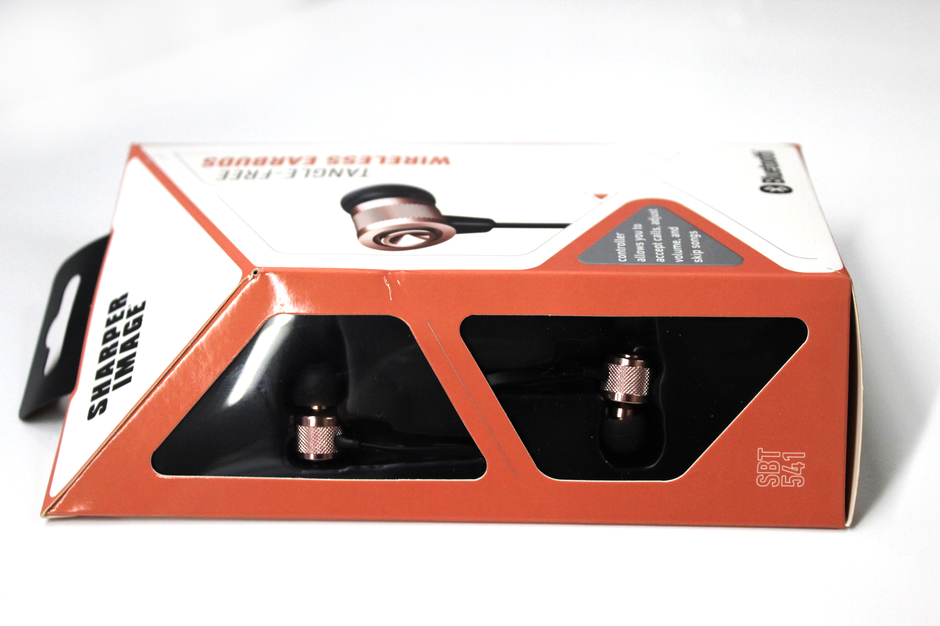 SHARPER IMAGE - BLUETOOTH TANGLE FREE EARBUDS - Rose Gold - $79.00 ...