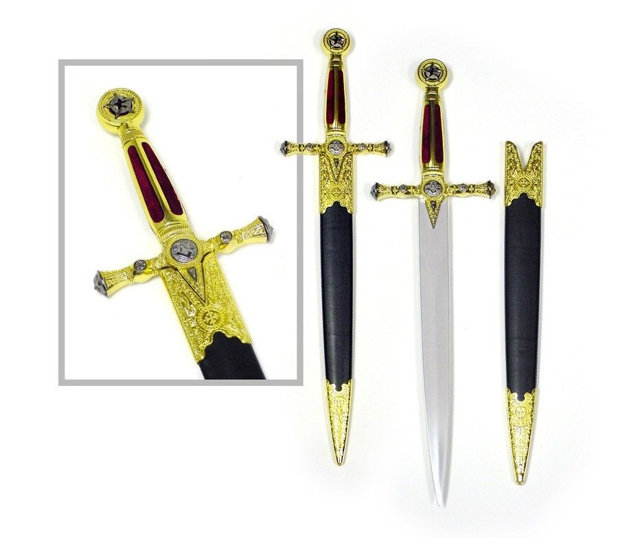 21 " Ceremonial Masonic Dagger - Knights Templar | Property Room