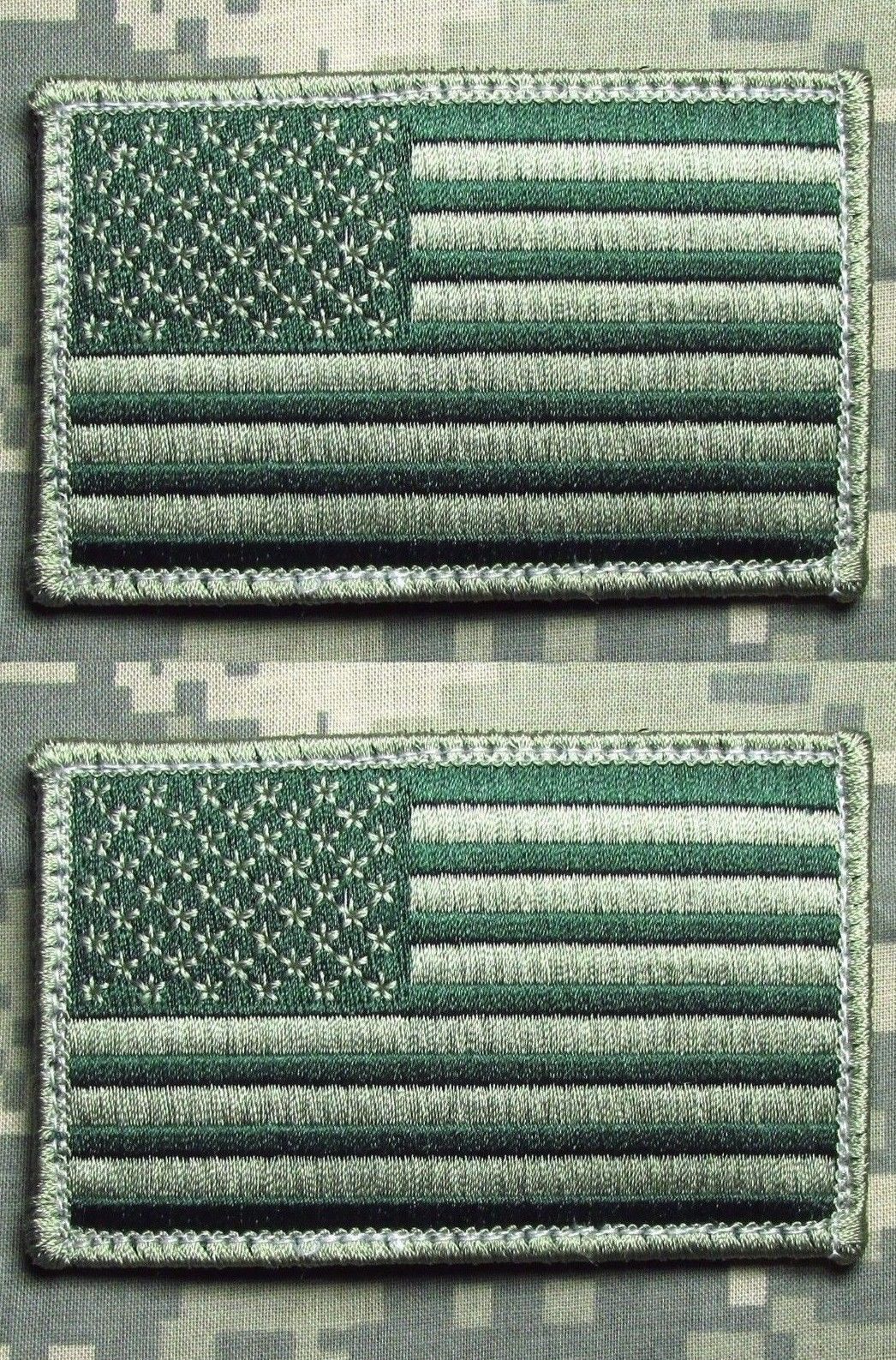 TACTICAL US ARMY BADGES OD GREEN 2 Pcs | Property Room