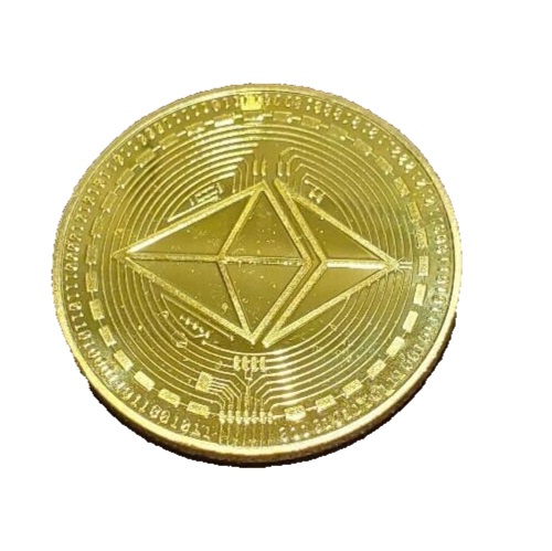 1Pcs Gold Plated Ethereum Coin Physical Metal 1oz | Property Room