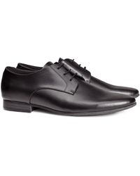 H&M Mens Leather Derby Shoes, 8.5 | Property Room