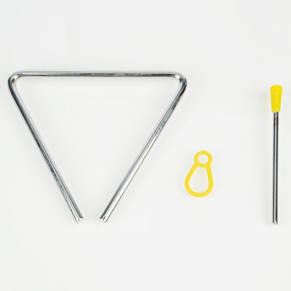 6" Musical Stainless Steel Triangle with Striker and Hanger | Property Room