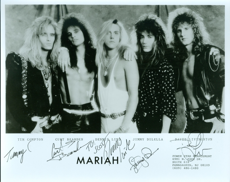 Mariah Rock Band All 5 Members Signed Autographed 8x10 Photo w/coa $400 ...