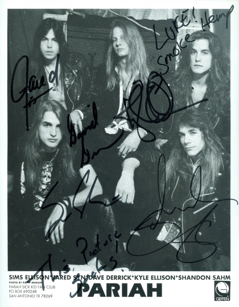 Pariah Metal Band All 5 Members Signed Autographed 8x10 Photo w/coa ...