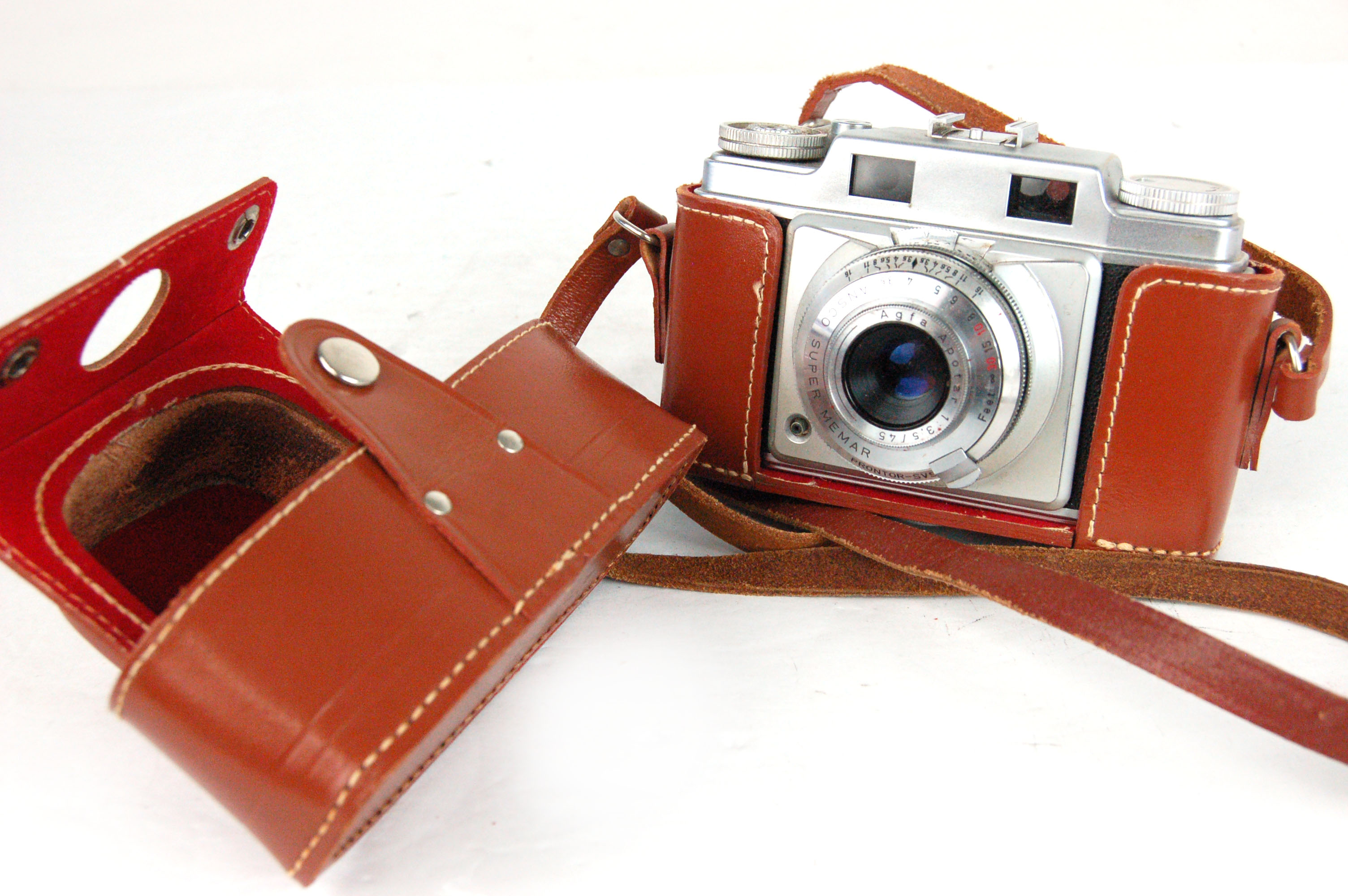 Circa 1950's Ansco Super Memar 35MM Camera - With Leather Case ...