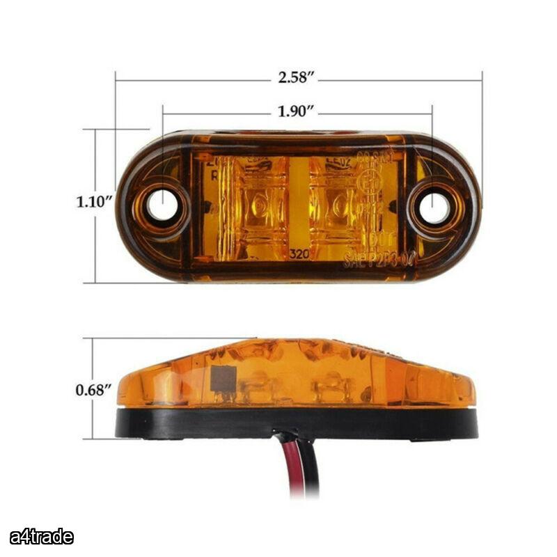 Lot of 4 Warning Lights LEDs Diode Light Trailer Truck Amber New ...