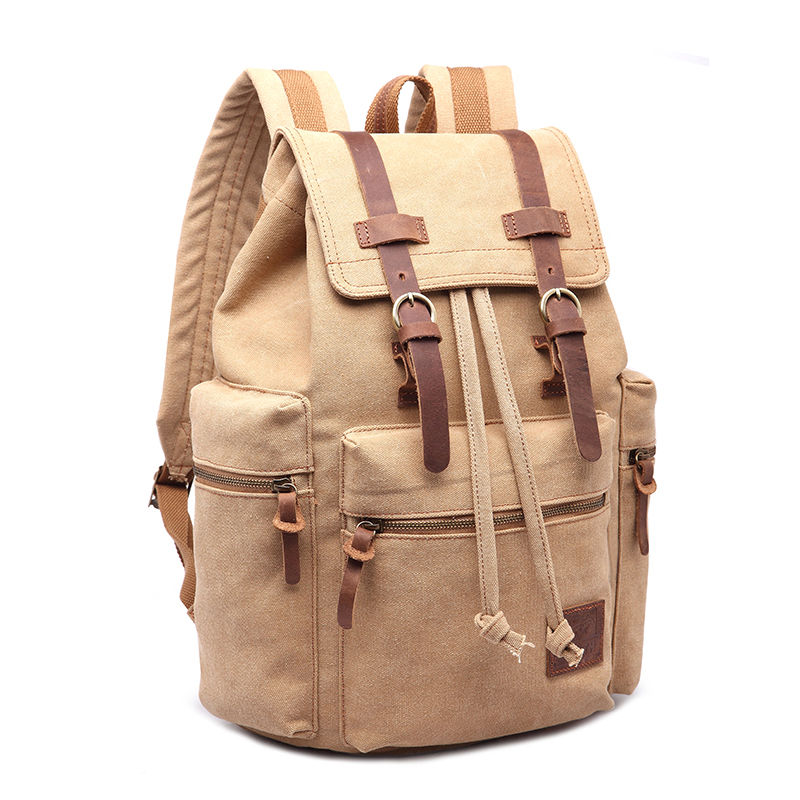 Vintage Retro Canvas Backpack Travel Sport Rucksack Satchel Hiking ...