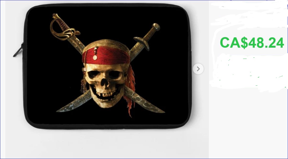 DISNEY - PIRATES OF THE CARIBBEAN - TARGUS - NEOPRENE LAPTOP CASE ...