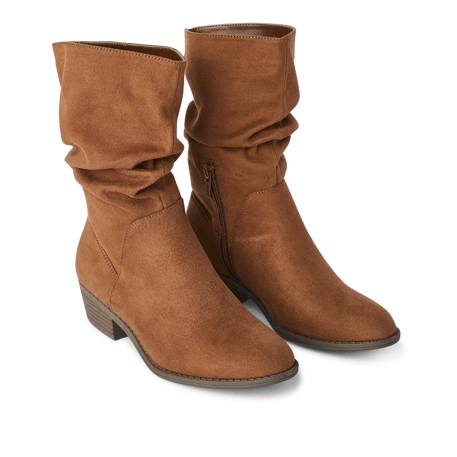 George Women's Microsuede Zoe Boots Cognac Size 6 | Property Room