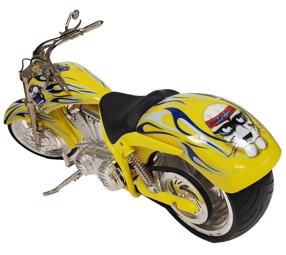 Arlen Ness 16" Iron Legends Outlaw Yellow Motorcycle #4 Die Cast Model ...
