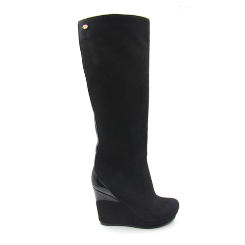 Boots: Women's Black Suede Wedge Boots by Dusaka Sz 7 - Retail $180.00 ...