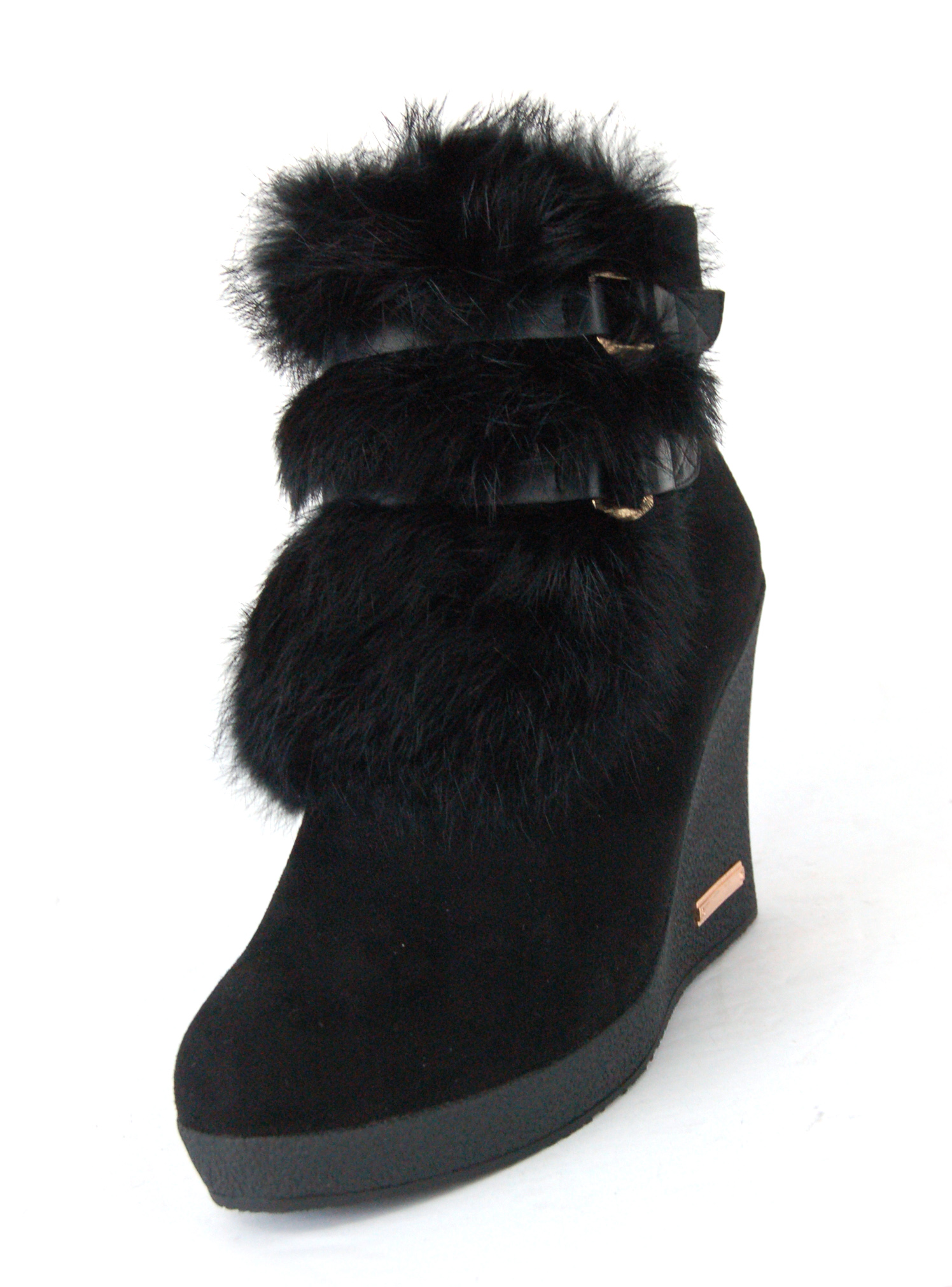 Boots: Women's Black Wedge Boots by Dusaka Sz 7 - Retail $180.00 ...