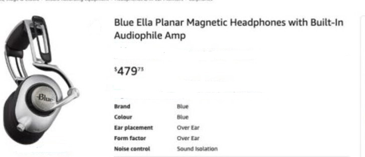 Blue Mix Fi Powered High Fidelity Headphones | Property Room