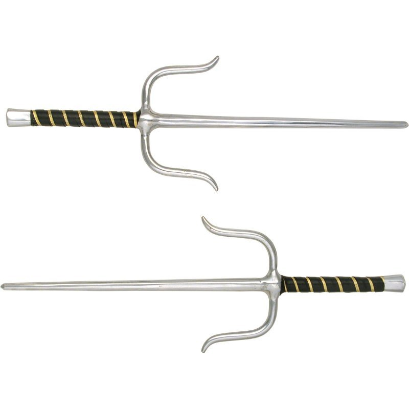 18" Octagon Metal Martial Arts Sai Set | Property Room