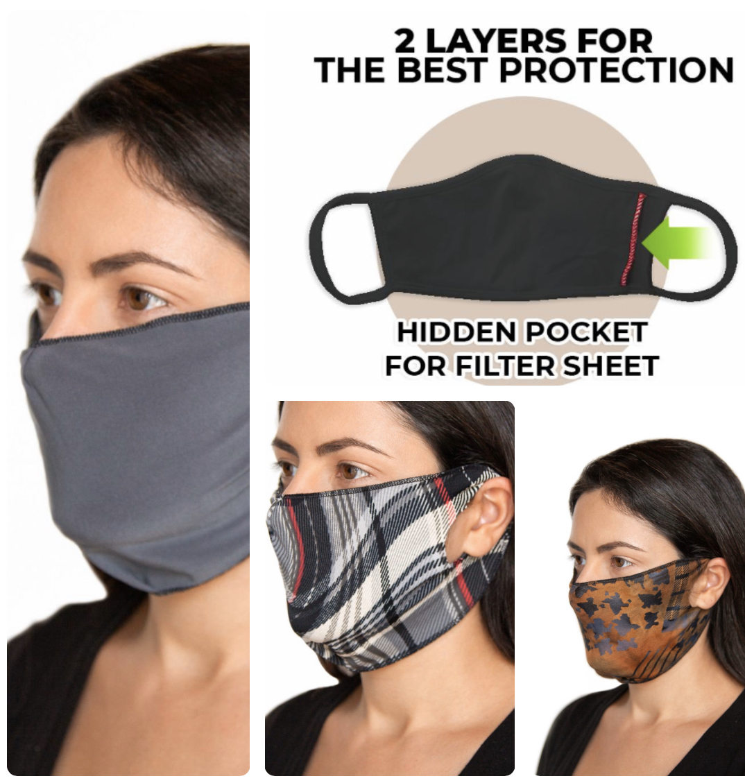 3 Fashion Mask (No Filter) Great accessory for your respirator mask ...