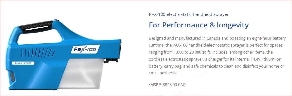 Pax 100 Sprayer New Retail $945.00 | Property Room