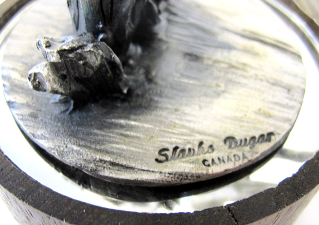 Slavko Dugar of Canada Pewter Figurine of a Jockey and Horse- circa ...