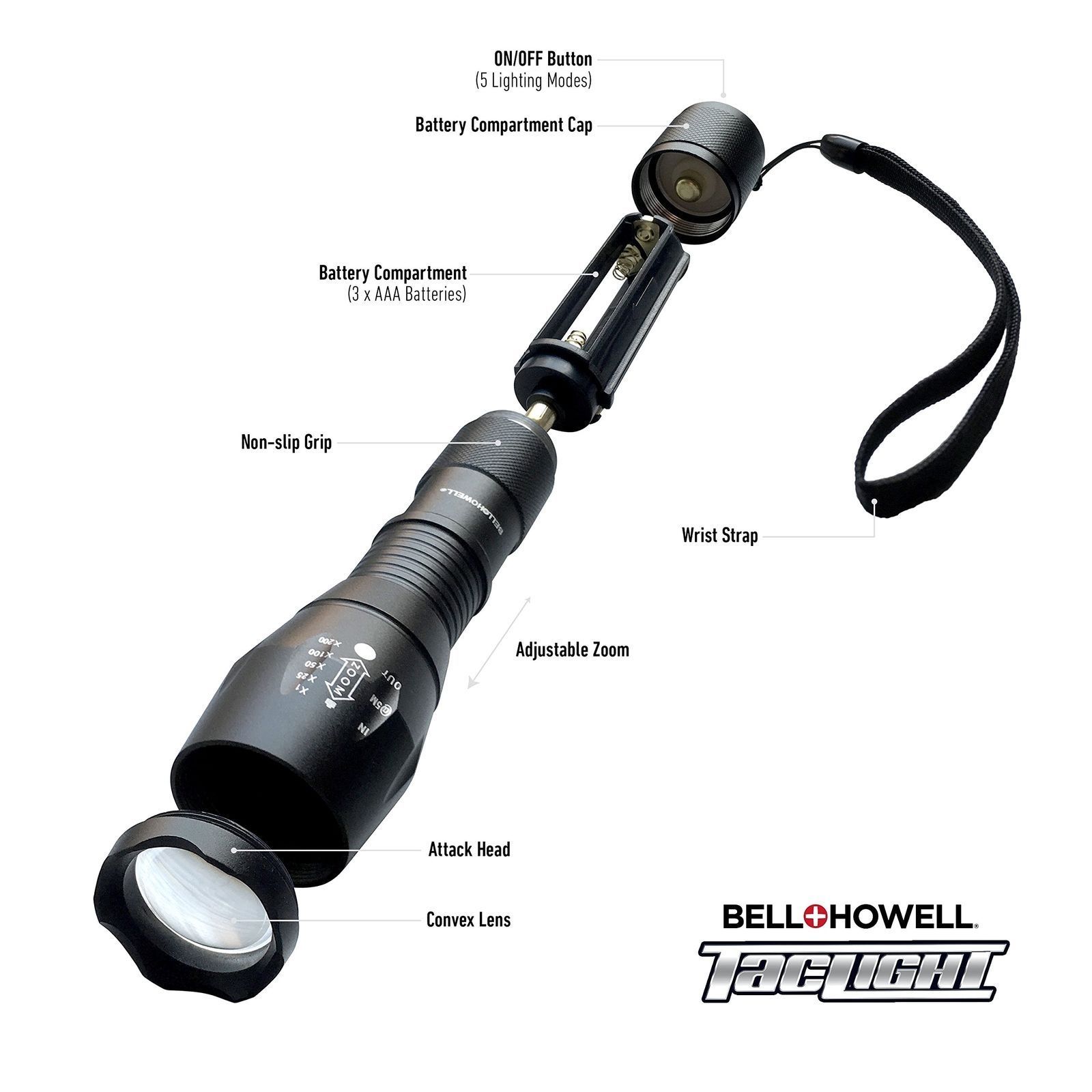 Bell + Howell CREE LED 40X Brighter Taclight Flashlight | Property Room