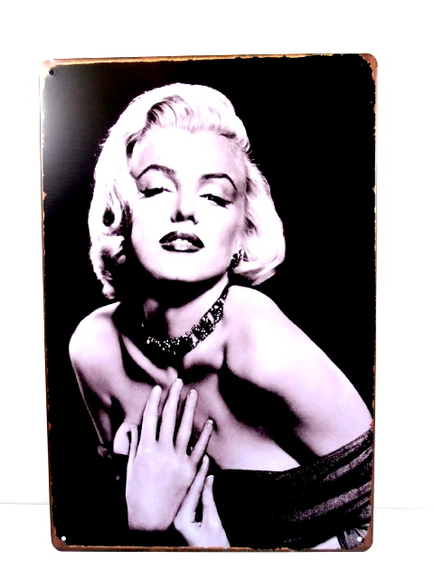 Classic Black & White Marilyn Monroe Metal Sign | Property Room