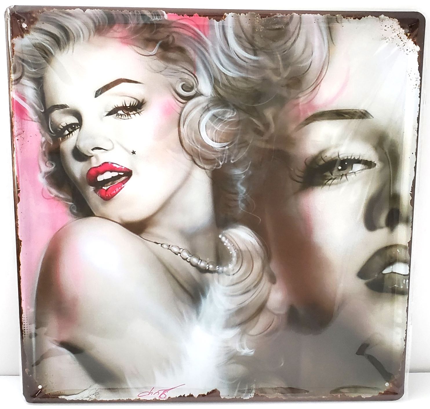 Vintage Looking Marilyn Monroe Metal Sign 12" x 12" | Property Room
