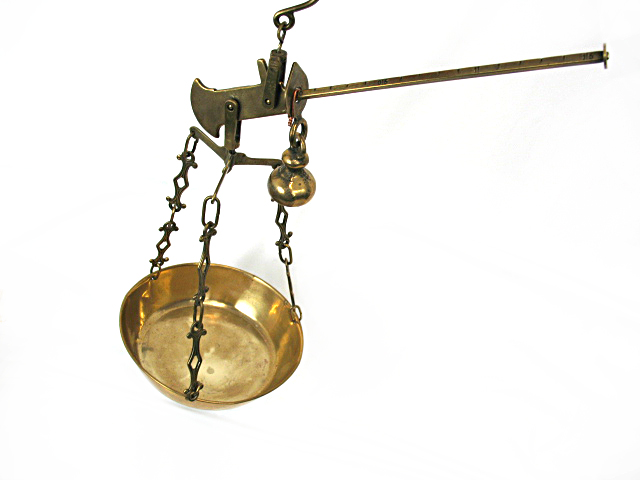 Vintage Solid Brass Scale | Property Room