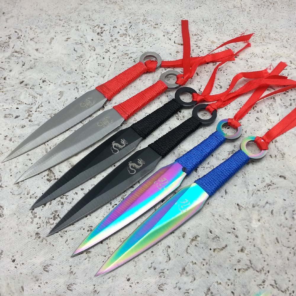 6 pc Mix Set Naturo Kunai 6" Throwing Knives | Property Room