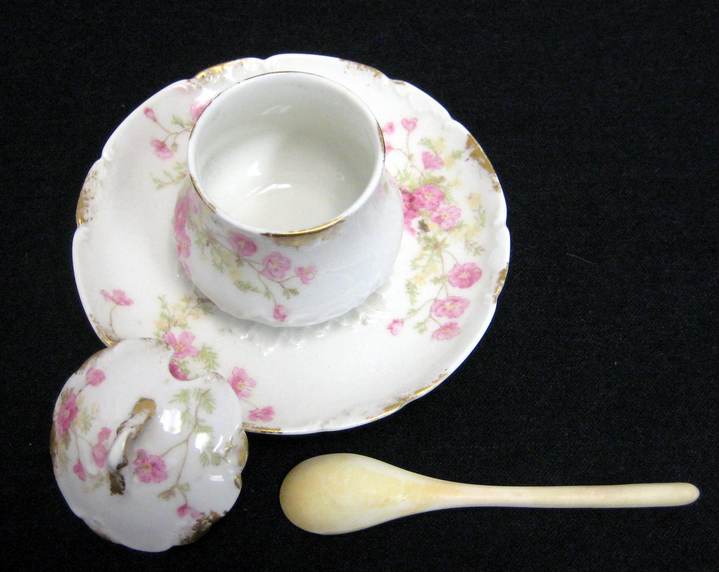 Antique Limoges Mustard Pot and Spoon | Property Room