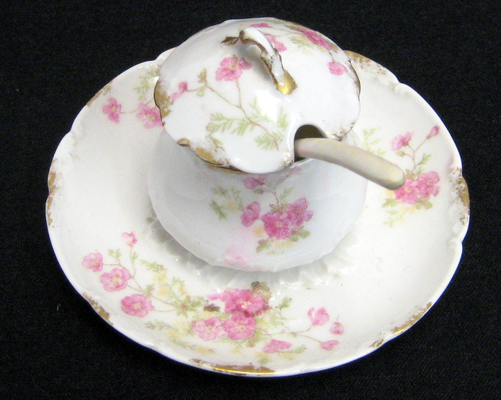 Antique Limoges Mustard Pot and Spoon | Property Room