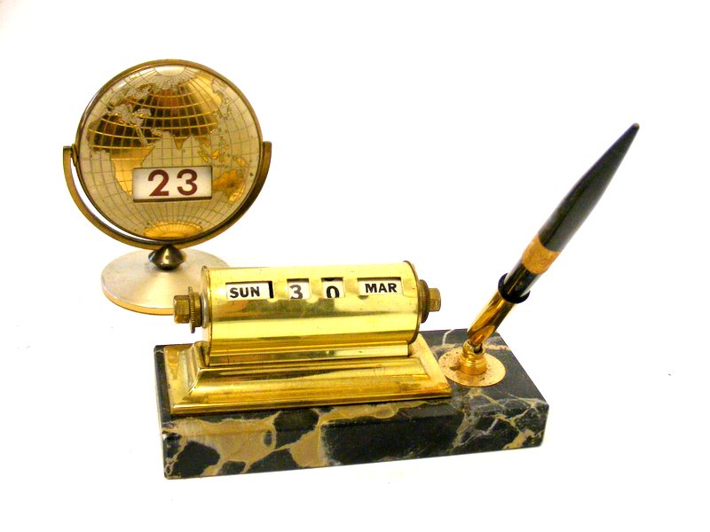 2 Vintage Mechanical Calendars | Property Room