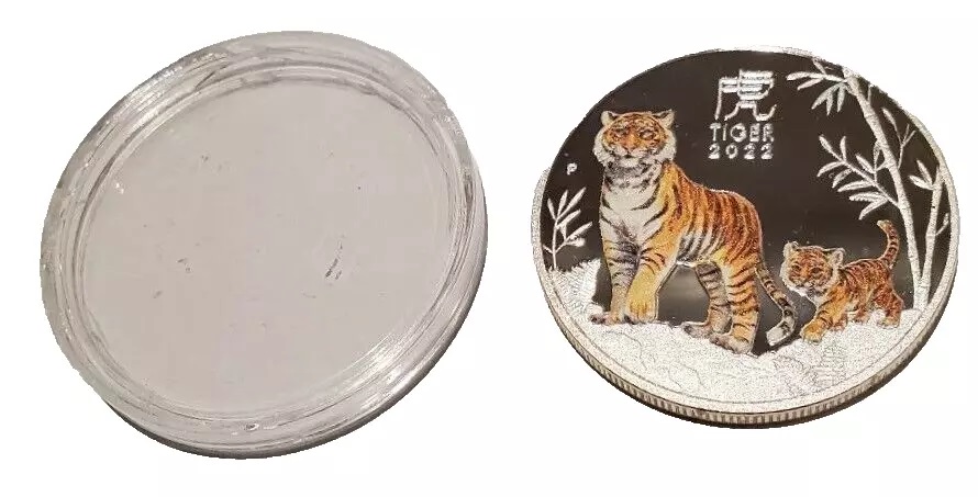 Tiger Commemorative Coin 2022 Gold Silver Plated Elizabeth II Souvenir ...