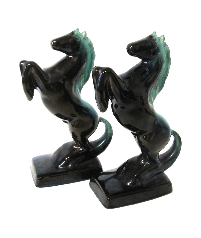 Vintage Original Blue Mountain Pottery Horse Bookends- Circa 1980's ...