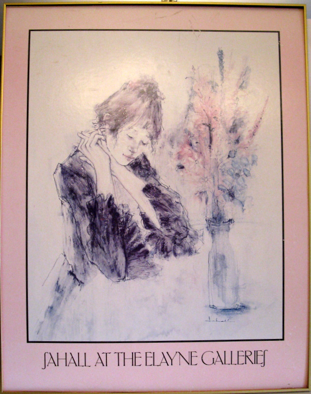 Vintage Offset Lithograph- Susan Sahall " Contemplation"/ "Young Woman ...