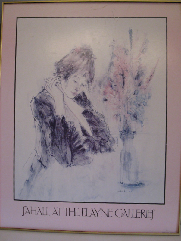 Vintage Offset Lithograph- Susan Sahall " Contemplation"/ "Young Woman ...