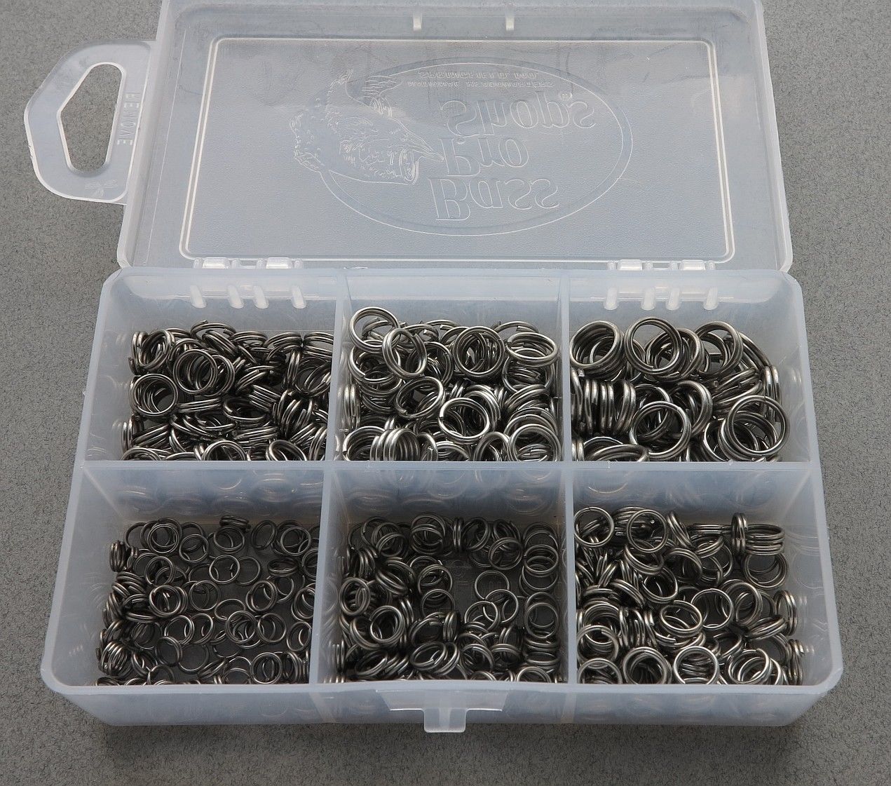 550 Piece Stainless Steel Split Ring Assortment Assorted Rings Fishing Tackle | Property Room