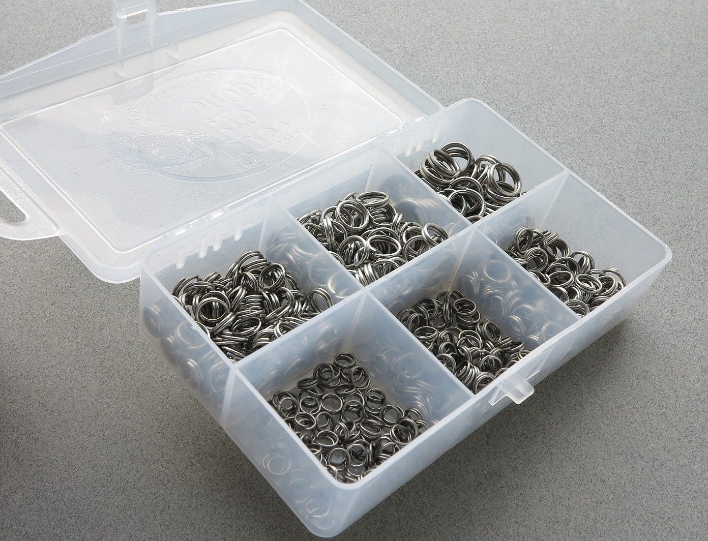 550 Piece Stainless Steel Split Ring Assortment Assorted Rings Fishing Tackle | Property Room