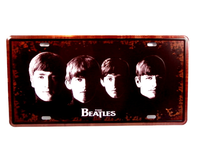 The Beatles Metal Licence Plate - 4 Faces | Property Room