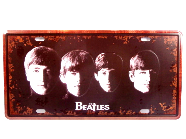 The Beatles Metal Licence Plate - 4 Faces | Property Room