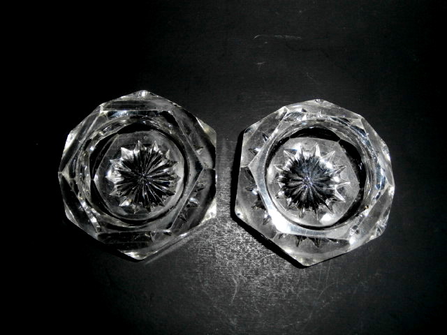 Vintage Hand Cut Glass Candle Holders | Property Room