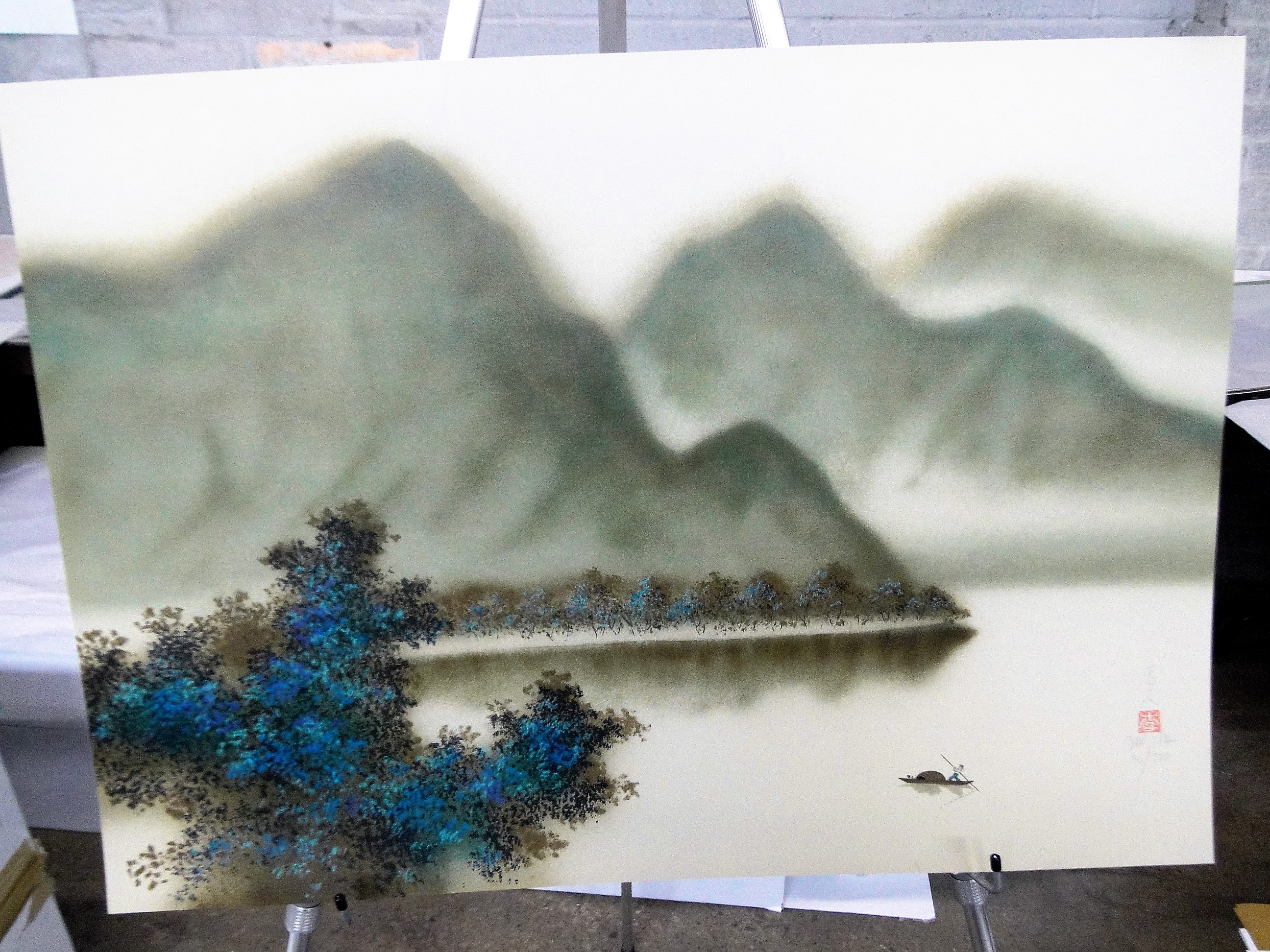 David Lee Signed & Numbered Lithograph "Three Green Islands" 1985 ...