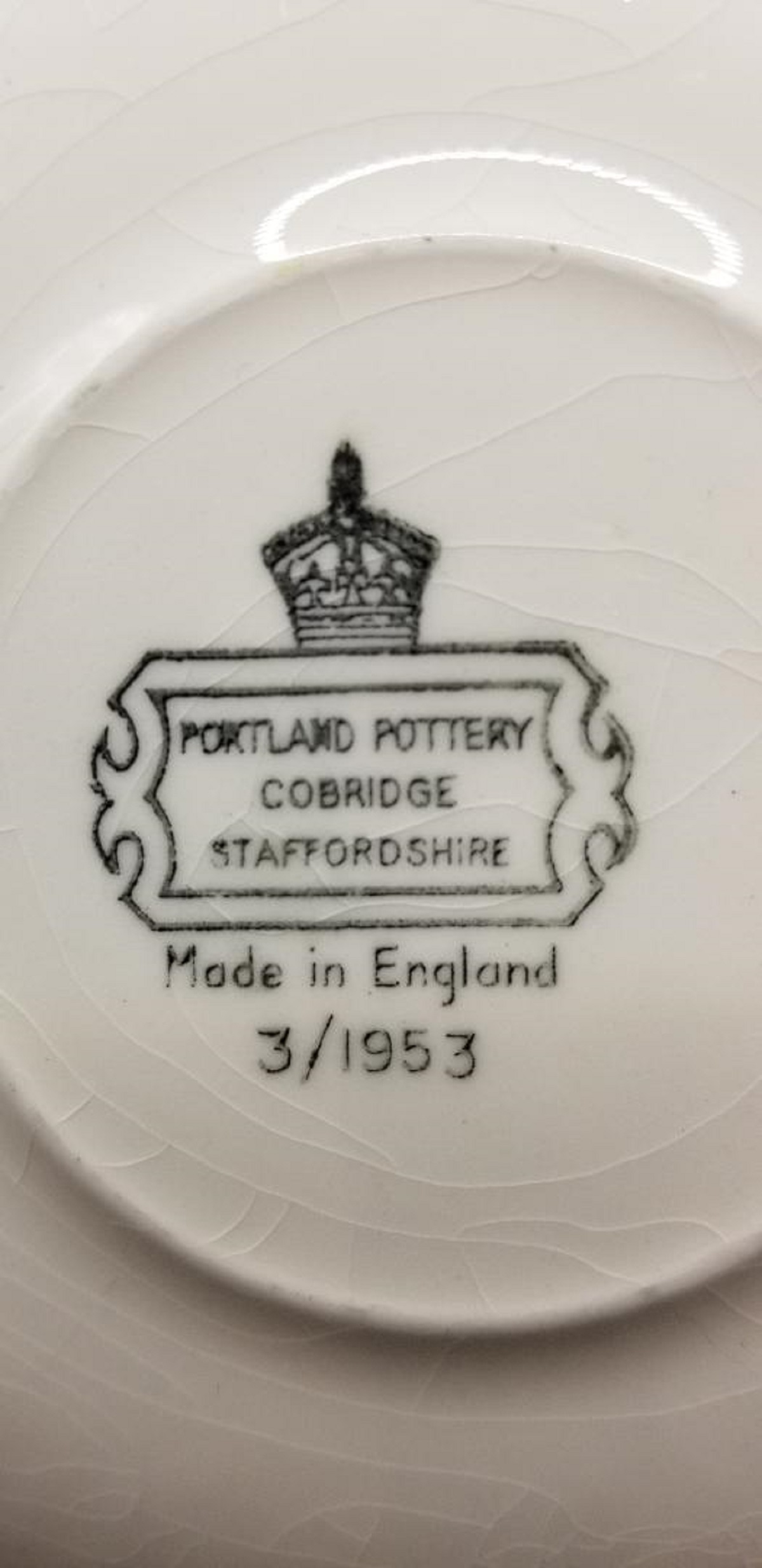 VTG Portland Pottery Queen Elizabeth II Coronation Teacup & Saucer 3/ ...