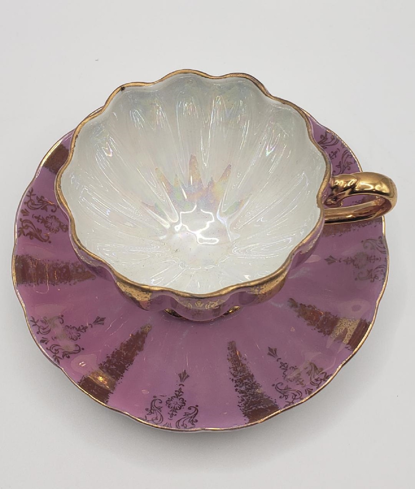VTG Shafford Japan Bone China Pink and Gold Teacup and Saucer Set ...