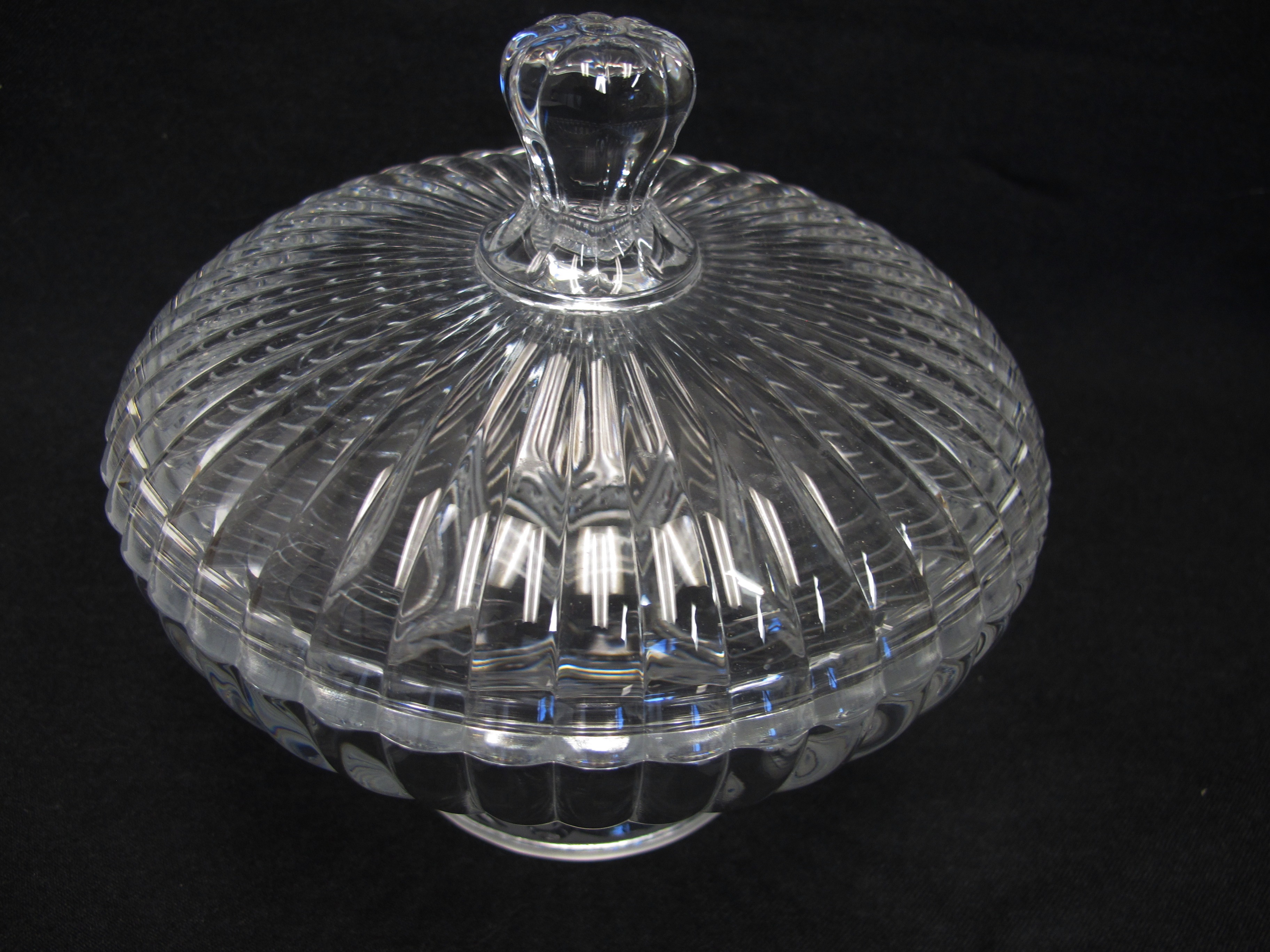 Ribbed Crystal Bowl with Cover | Property Room