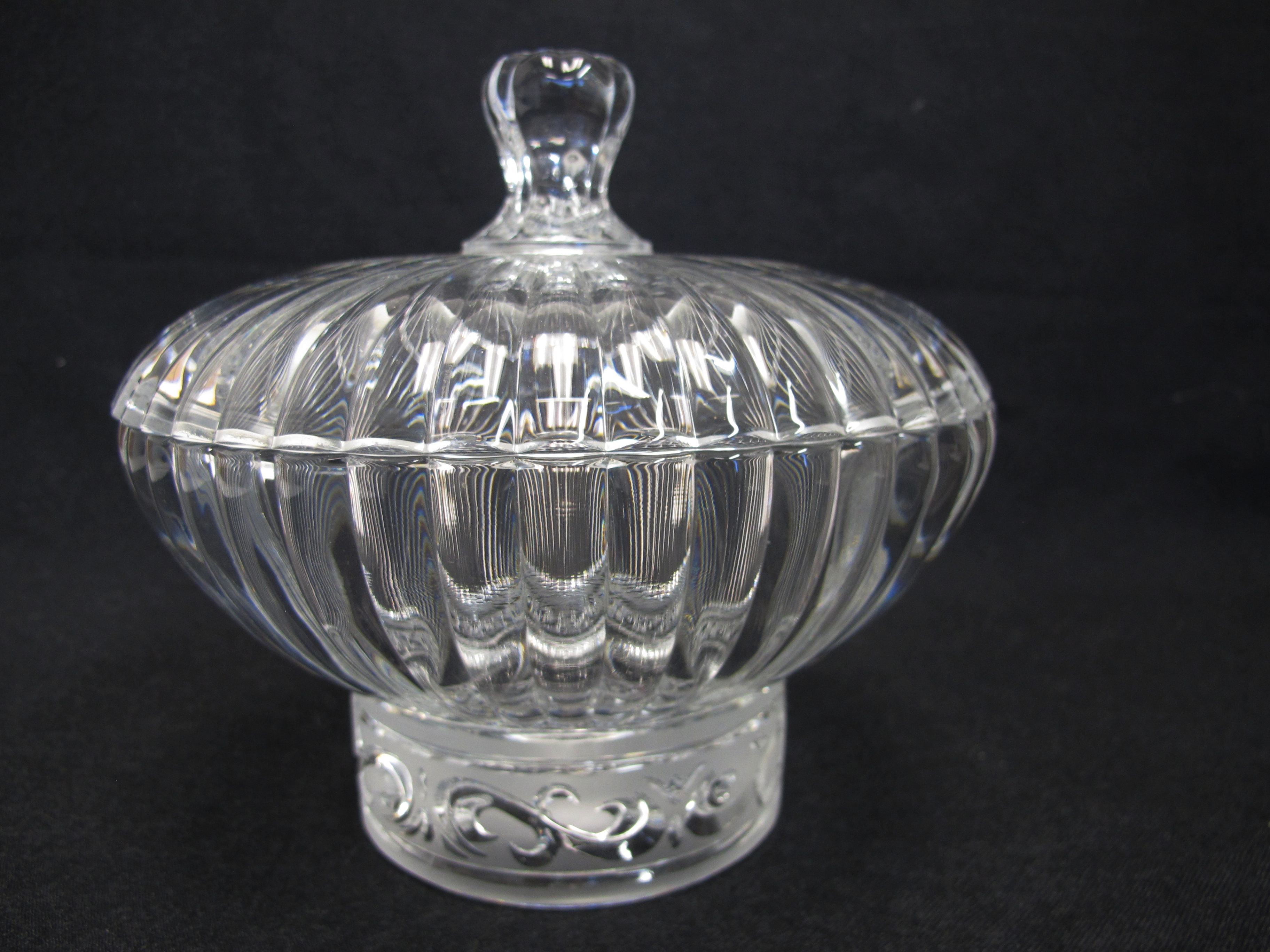 Ribbed Crystal Bowl with Cover | Property Room