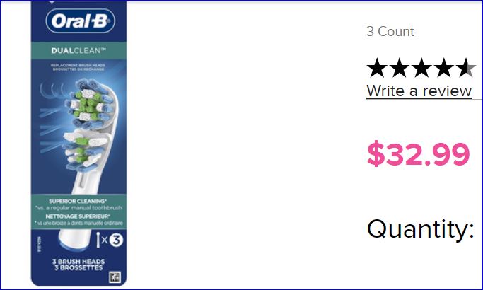 Oral B 3 Packages of 3 Brushes Each Retail $98.77 | Property Room