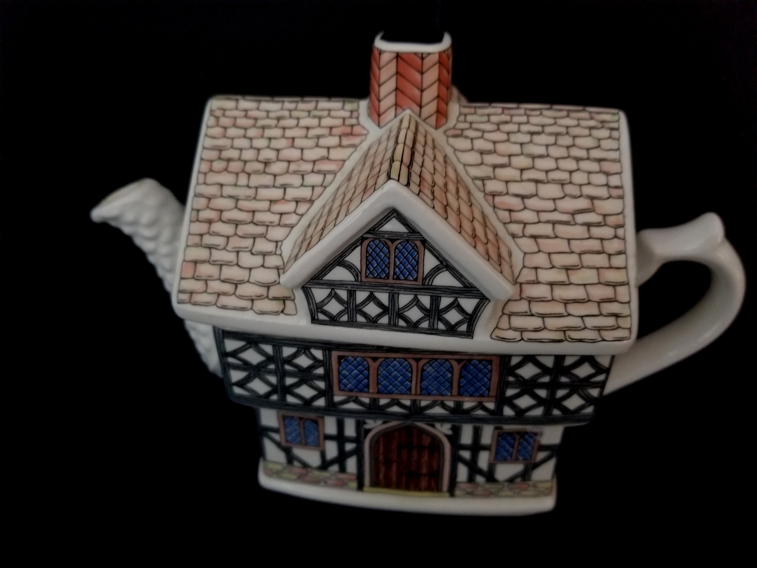 Hand Painted Porcelain English Tudor House Tea Pot by Sadler | Property ...