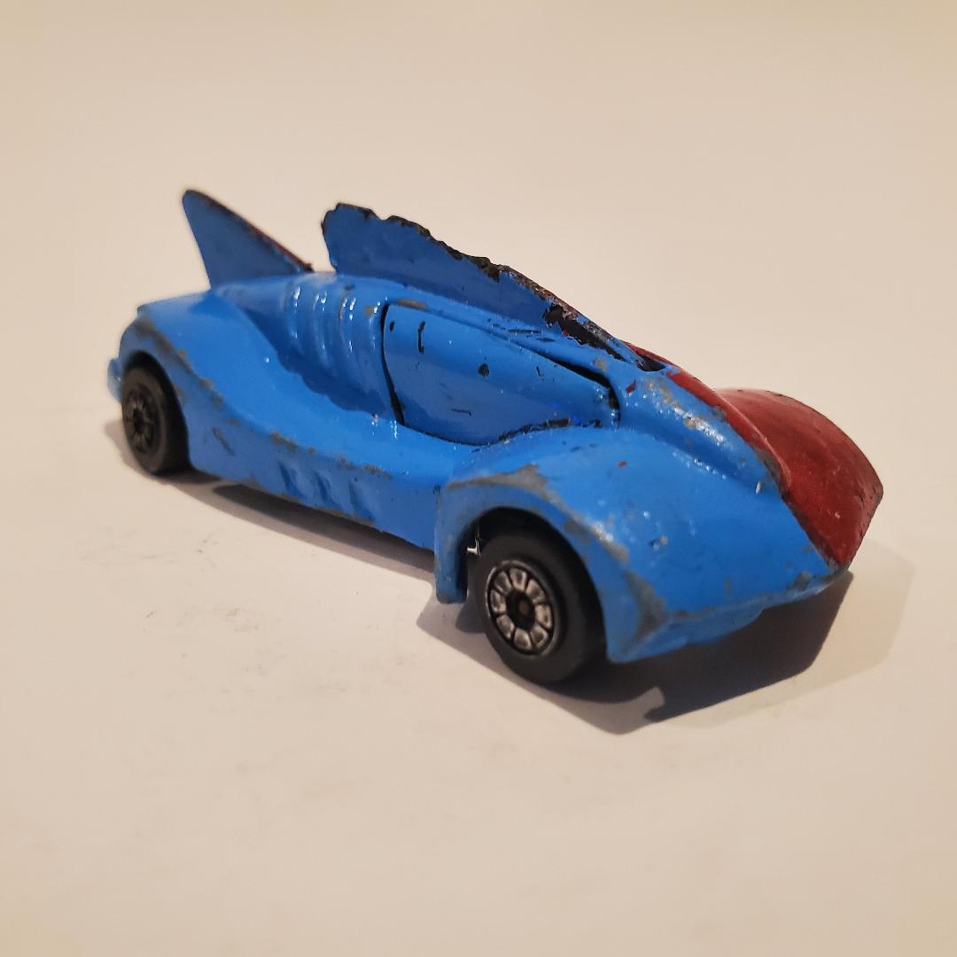 Vintage 1980 Red/Blue Shark Die Cast Car Hong Kong | Property Room