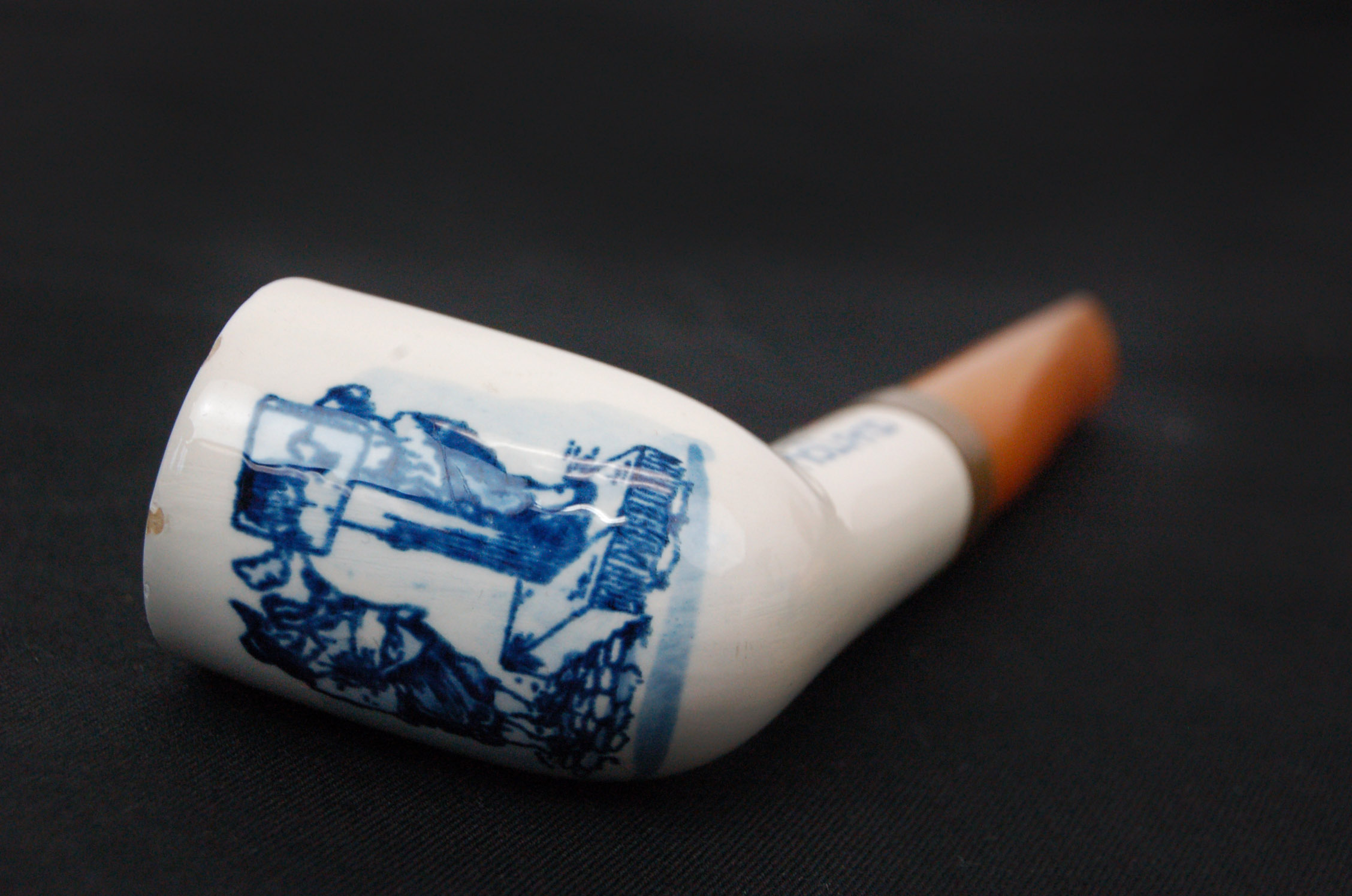 Pair of Circa 1950's Delft Blue Pipes from Holland | Property Room