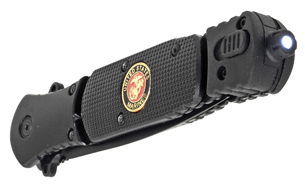 Marines LED Light Folding Knife 9" | Property Room